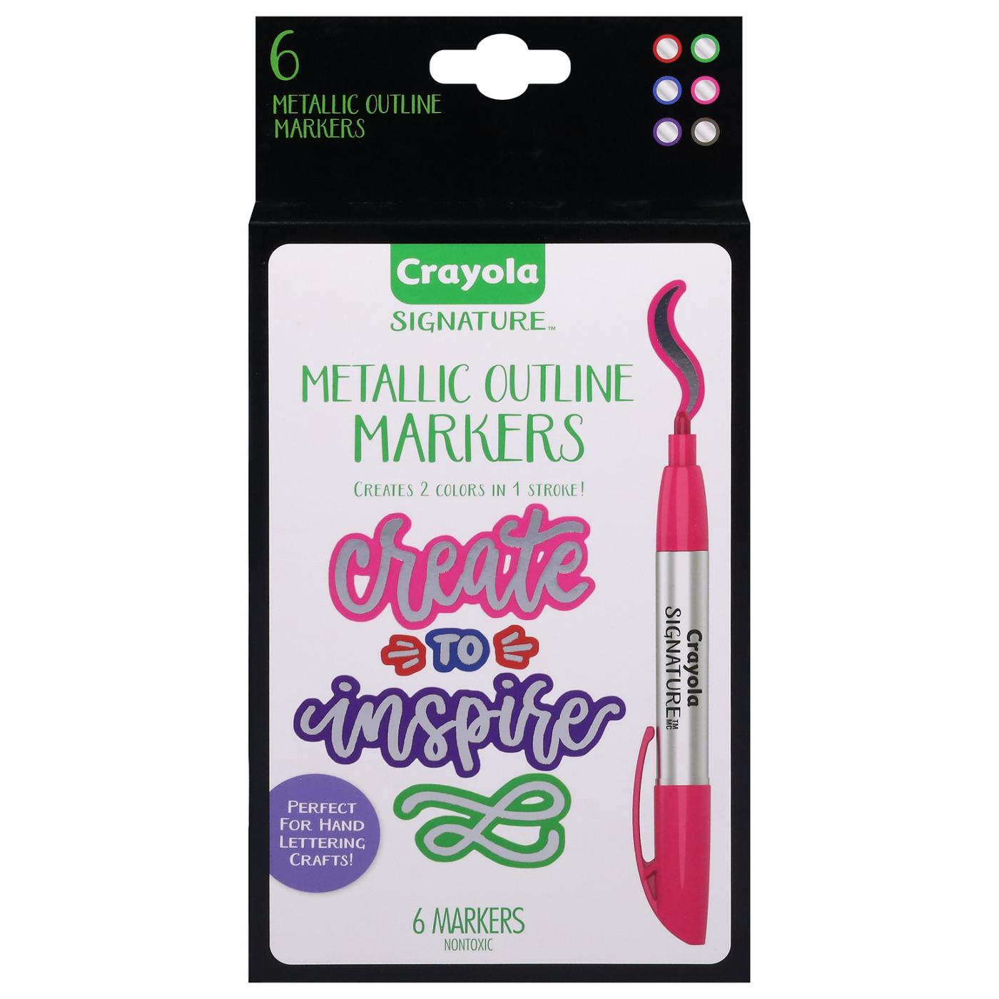 Crayola Signature Metallic Outline Paint Markers - Shop Markers at H-E-B