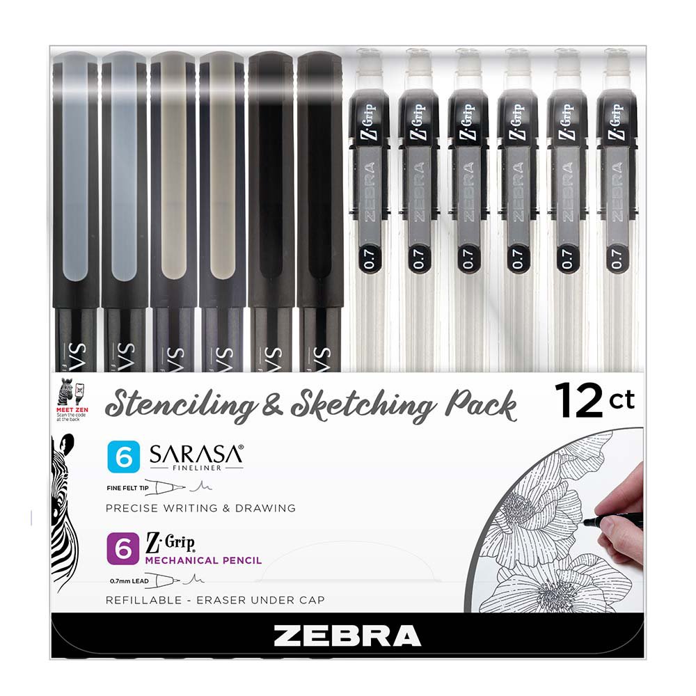 Zebra Stenciling & Sketching Pack - Shop Pencils at H-E-B