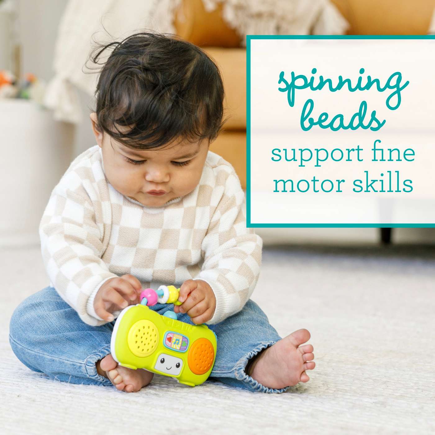 Infantino Music & Light Pretend Mini Boombox - Shop Baby Toys at H-E-B