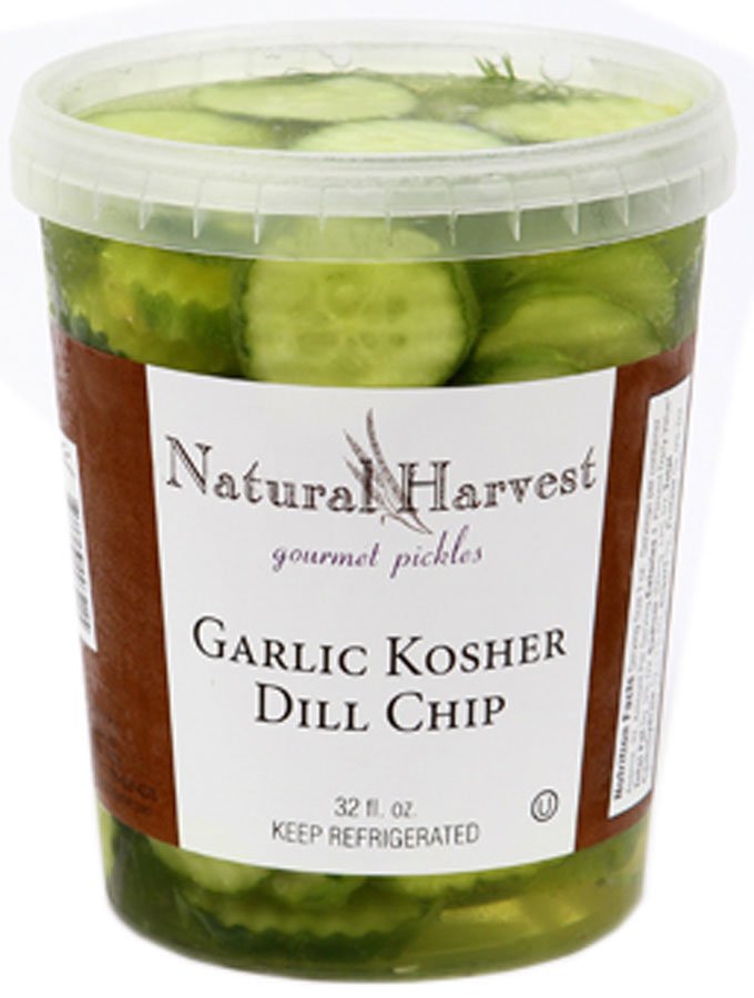 Natural Harvest Garlic Kosher Dill Chips, 32 oz | Central Market ...