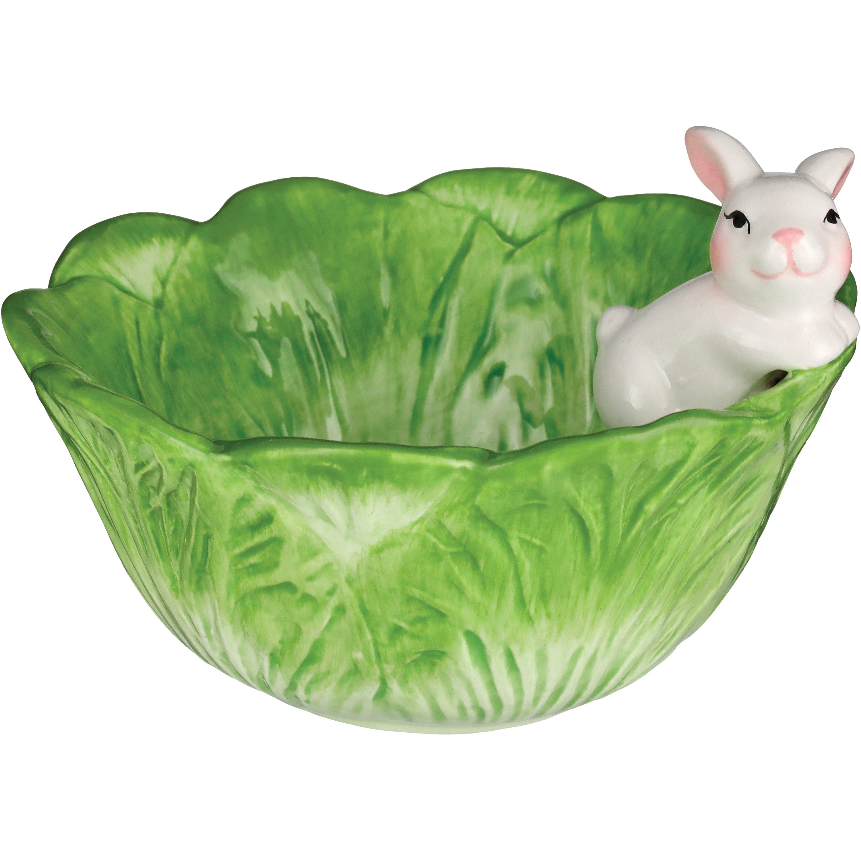 Destination Holiday Ceramic Bunny Bowl Green - Shop Seasonal decor at H-E-B