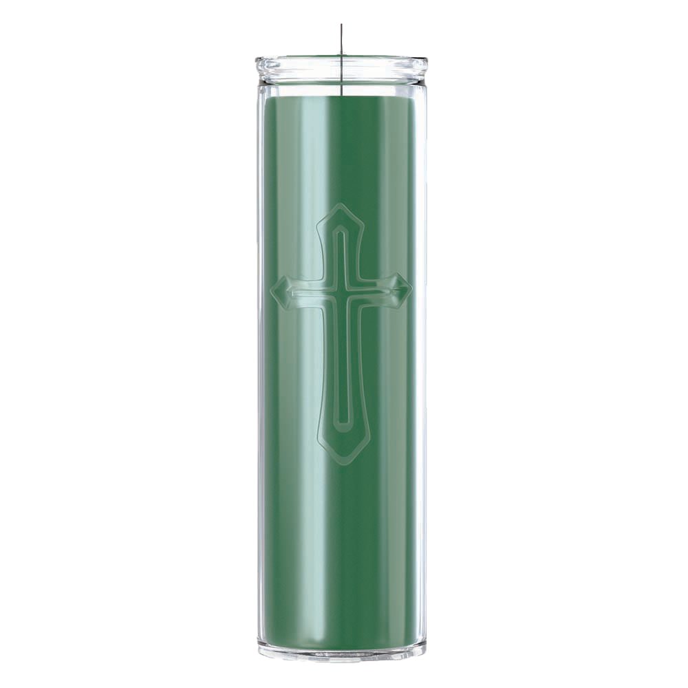 House Of Velas Cross Candle - Green Wax - Shop Candles at H-E-B