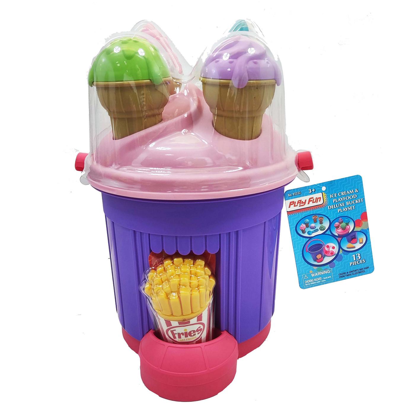 Play Fun Ice Cream & Playfood Deluxe Bucket Playset - Shop Yard ...