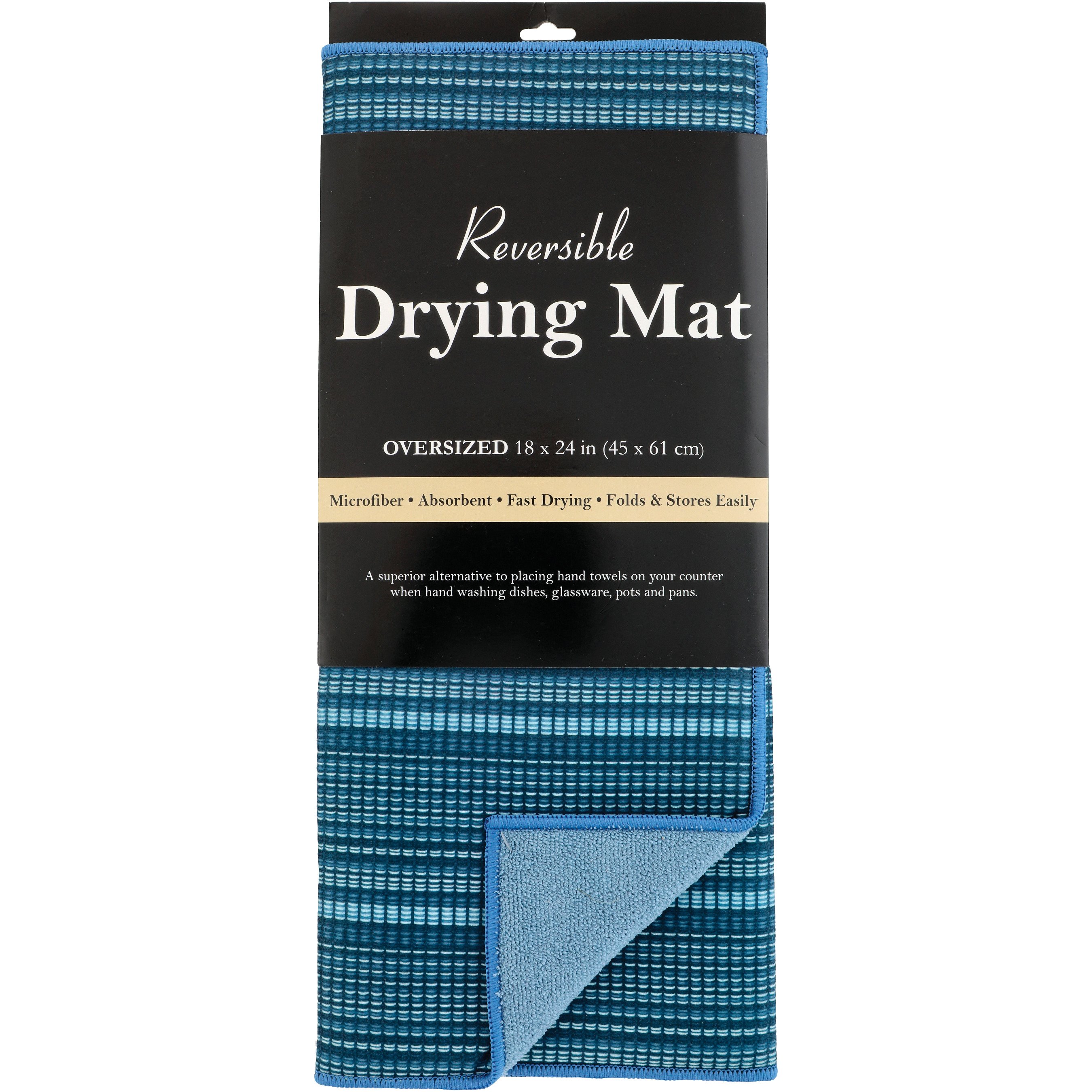 RITZ Reversible Drying Mat - Striated Blue - Shop Kitchen linens at H-E-B