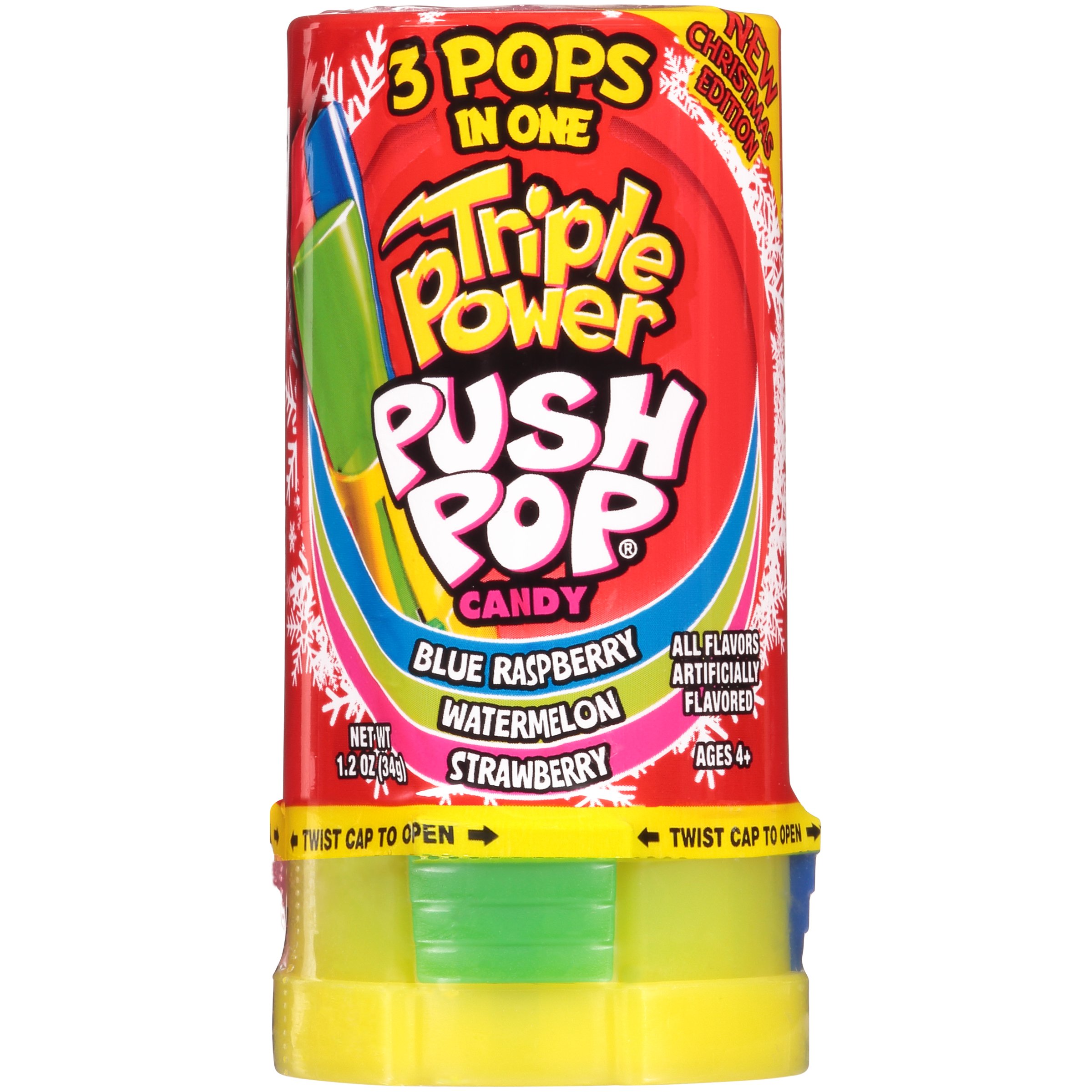 Push Pop Triple Power Holiday Candy - Shop Candy at H-E-B