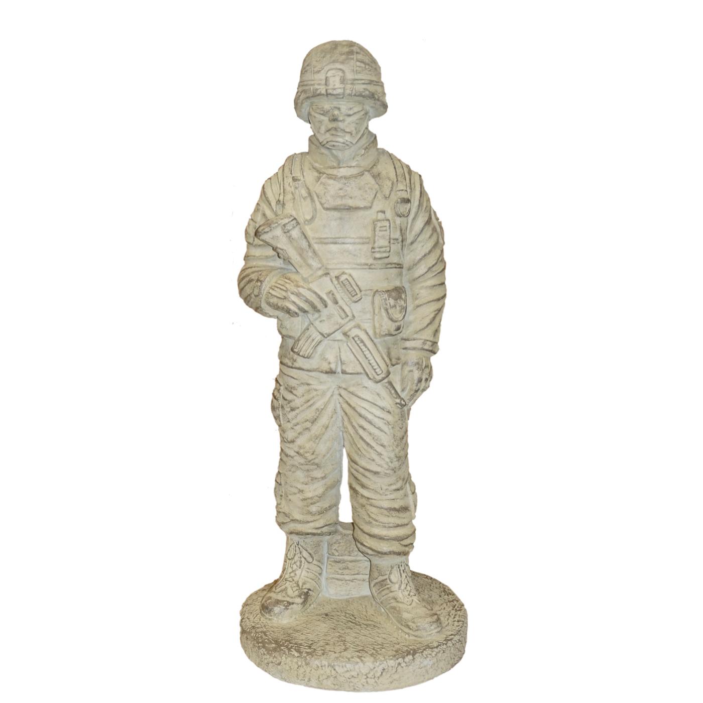 Athens Stonecasting Standing Soldier Concrete Statue - Shop Outdoor ...