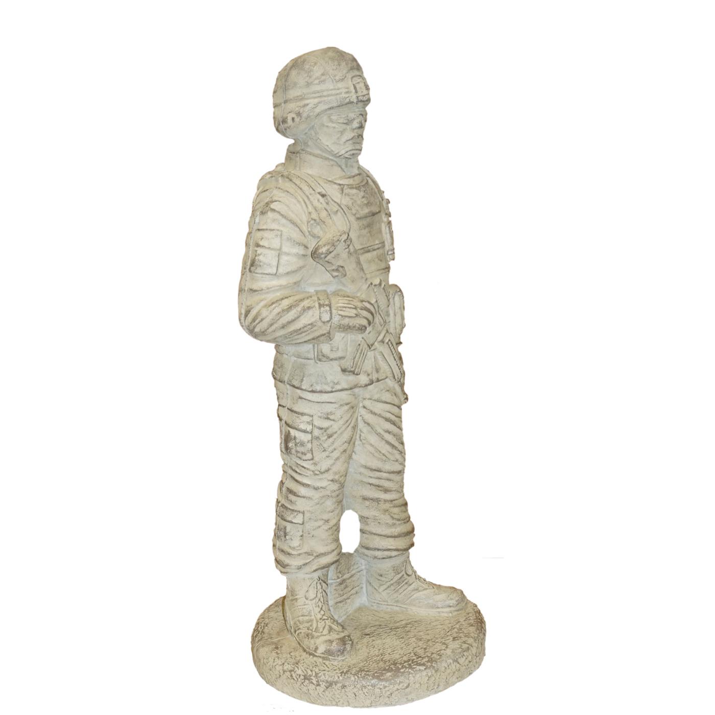 Athens Stonecasting Standing Soldier Concrete Statue - Shop Outdoor ...