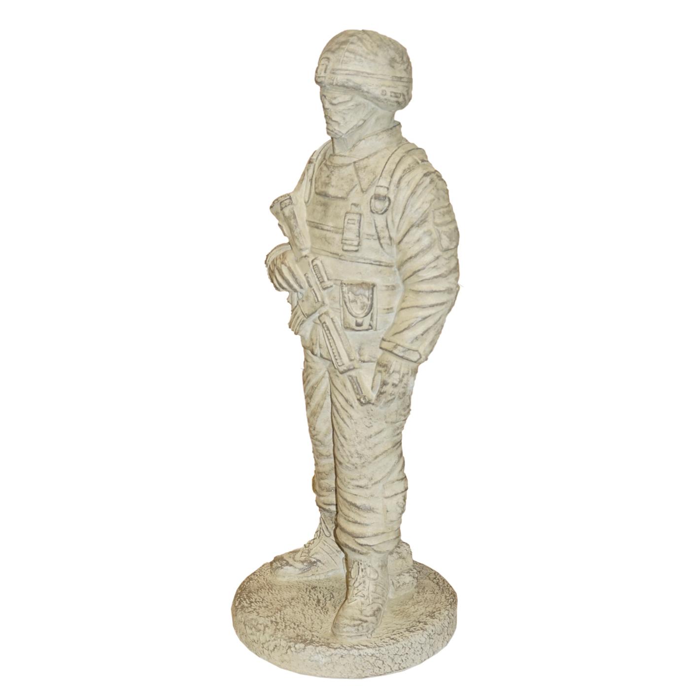 Athens Stonecasting Standing Soldier Concrete Statue - Shop Outdoor ...