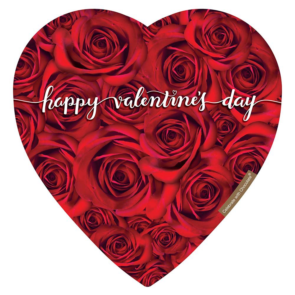 Elmer Chocolate Happy Valentine's Day Roses Assorted Chocolates Heart ...