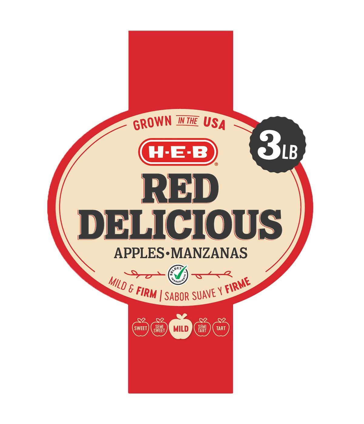 H-E-B Fresh Red Delicious Apples - Shop Apples at H-E-B