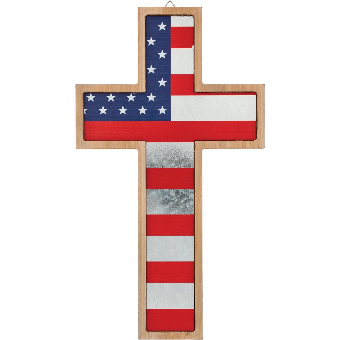 Destination Holiday Patriotic Flag Wall Cross - Shop Seasonal decor at ...