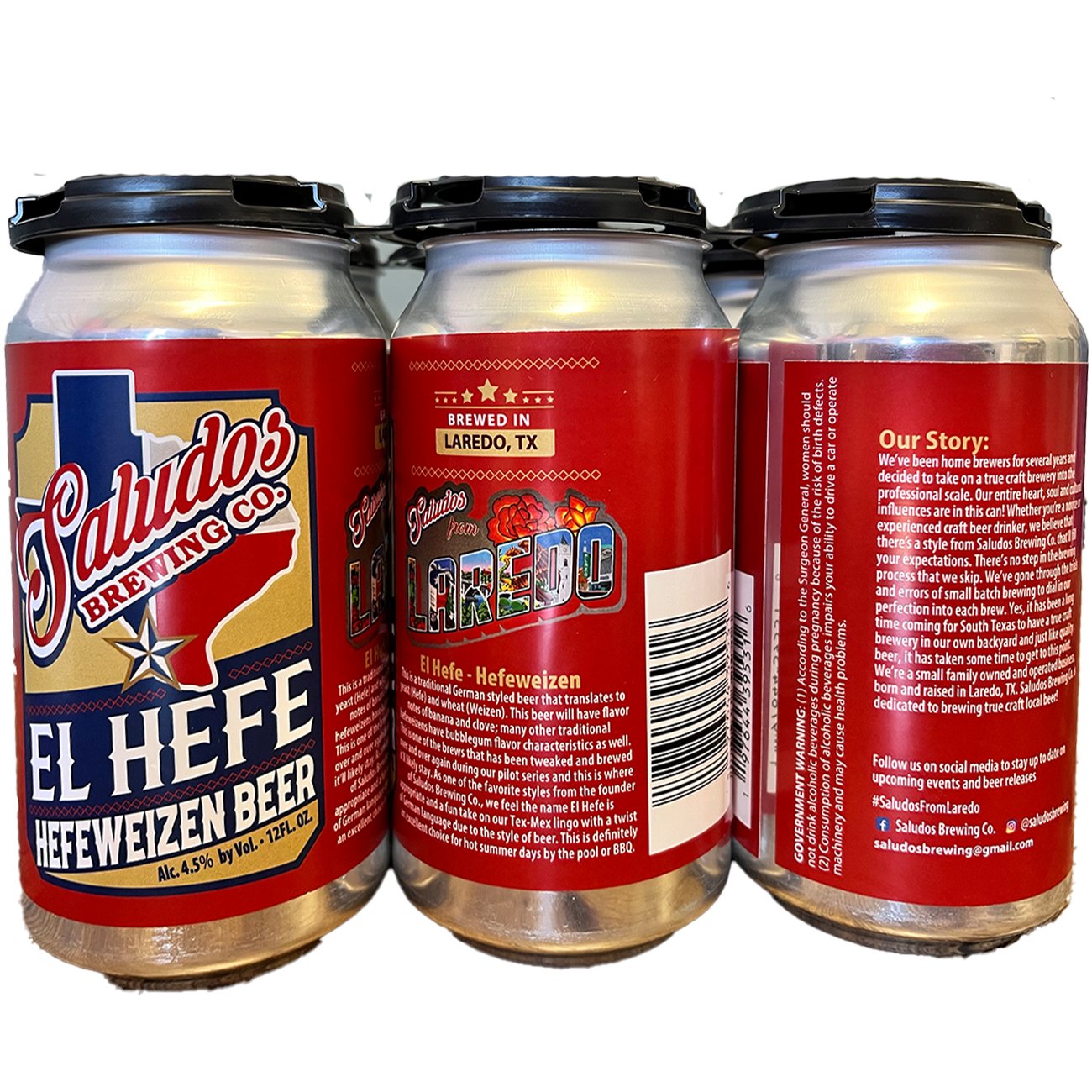 Saludos Brewing Co El Hefe Hefeweizen 6 pk Cans - Shop Beer at H-E-B