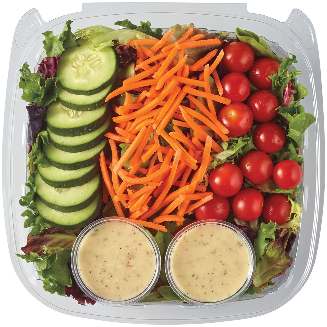 Meal Simple by H-E-B Garden Family-Size Salad & Creamy Italian Dressing ...