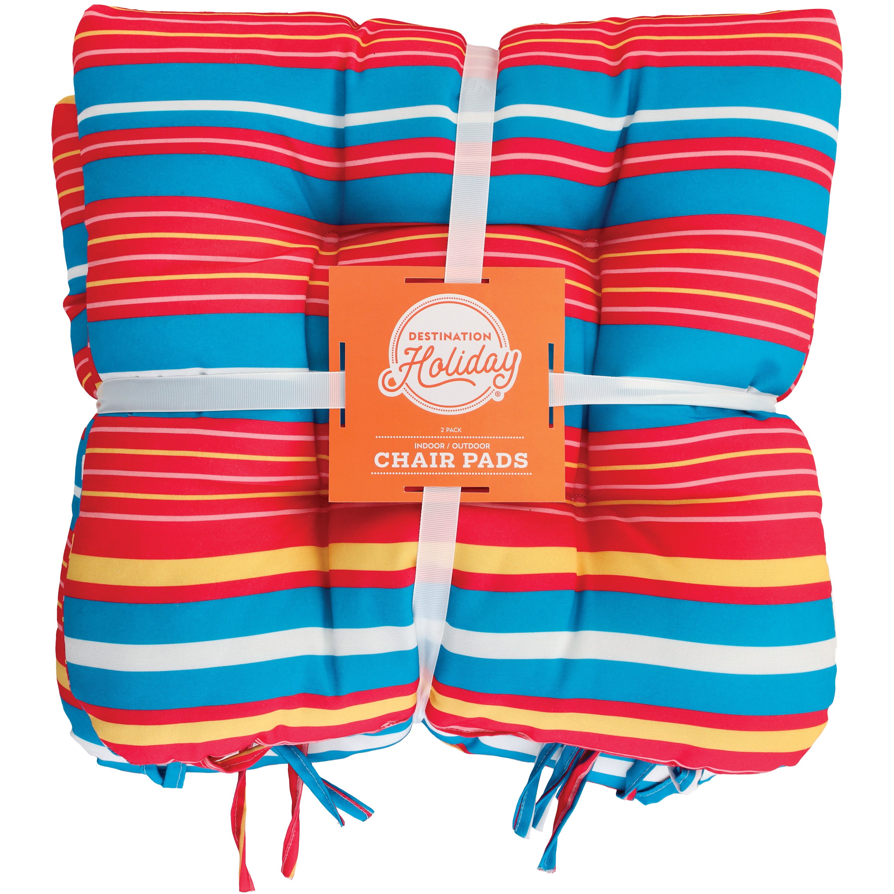 Destination Holiday Striped Chair Pads - Pink & Blue - Shop Seasonal ...