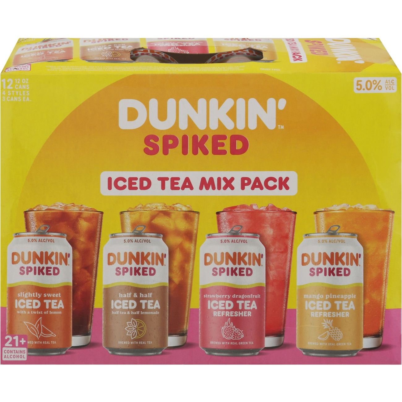 Dunkin Spiked Iced Tea Variety Pack 12 pk Cans - Shop Malt beverages ...