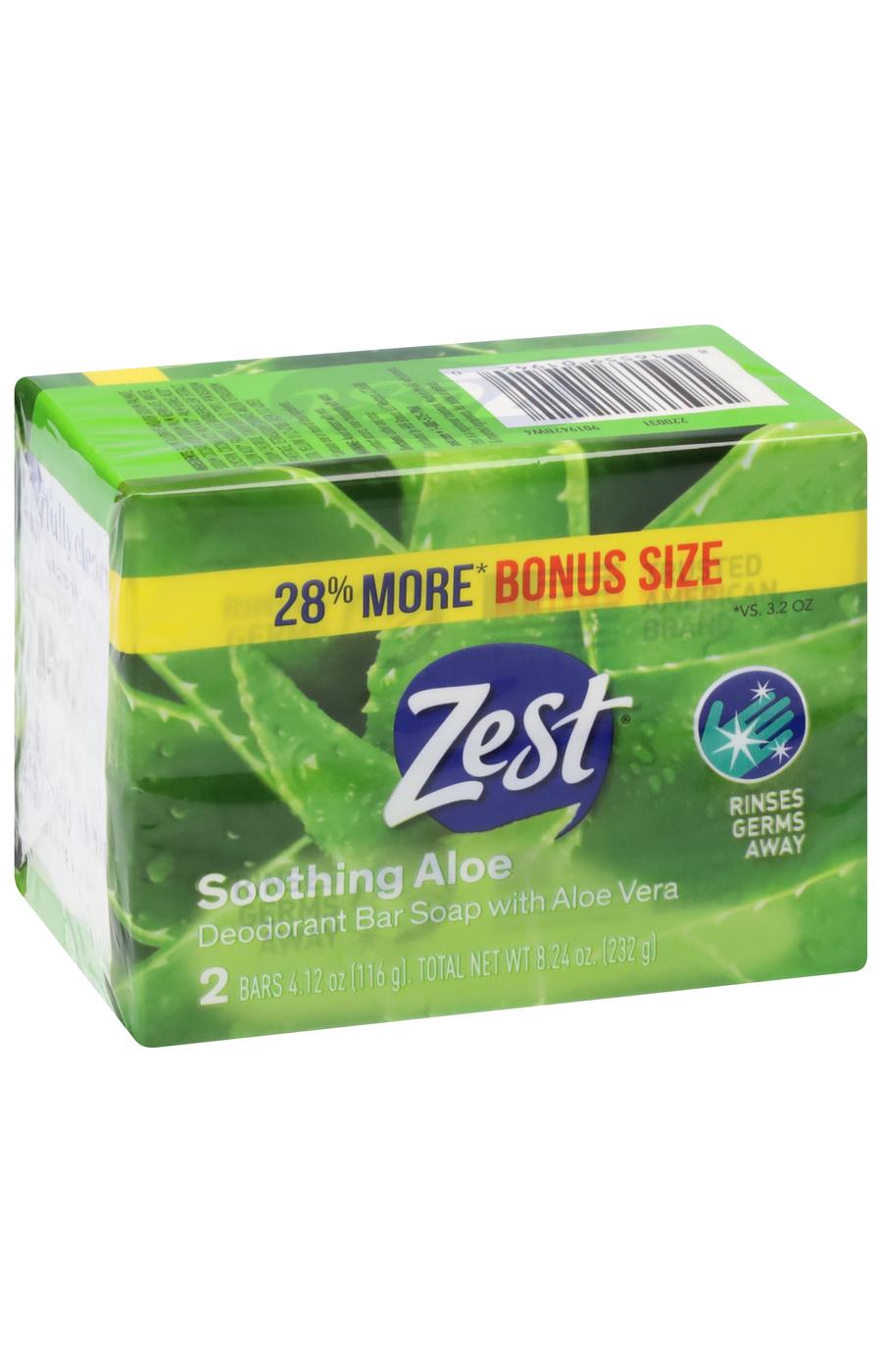 Zest Bar Soap Soothing Aloe Bonus Size - Shop Hand & Bar Soap at H-E-B
