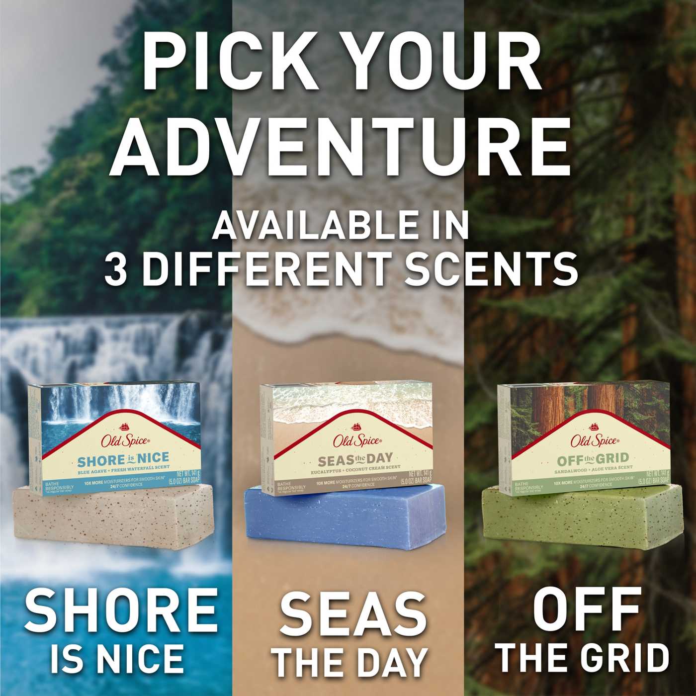 Old Spice Shore Is Nice Bar Soap - Blue Agave Fresh Waterfall - Shop ...