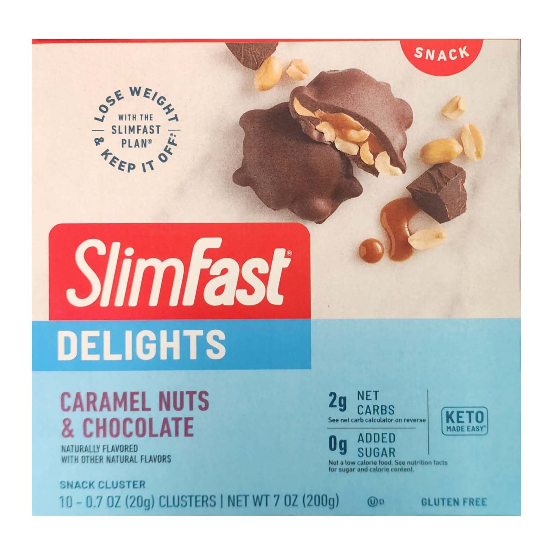 SlimFast Delights Snack Clusters - Caramel Nuts & Chocolate - Shop Diet ...