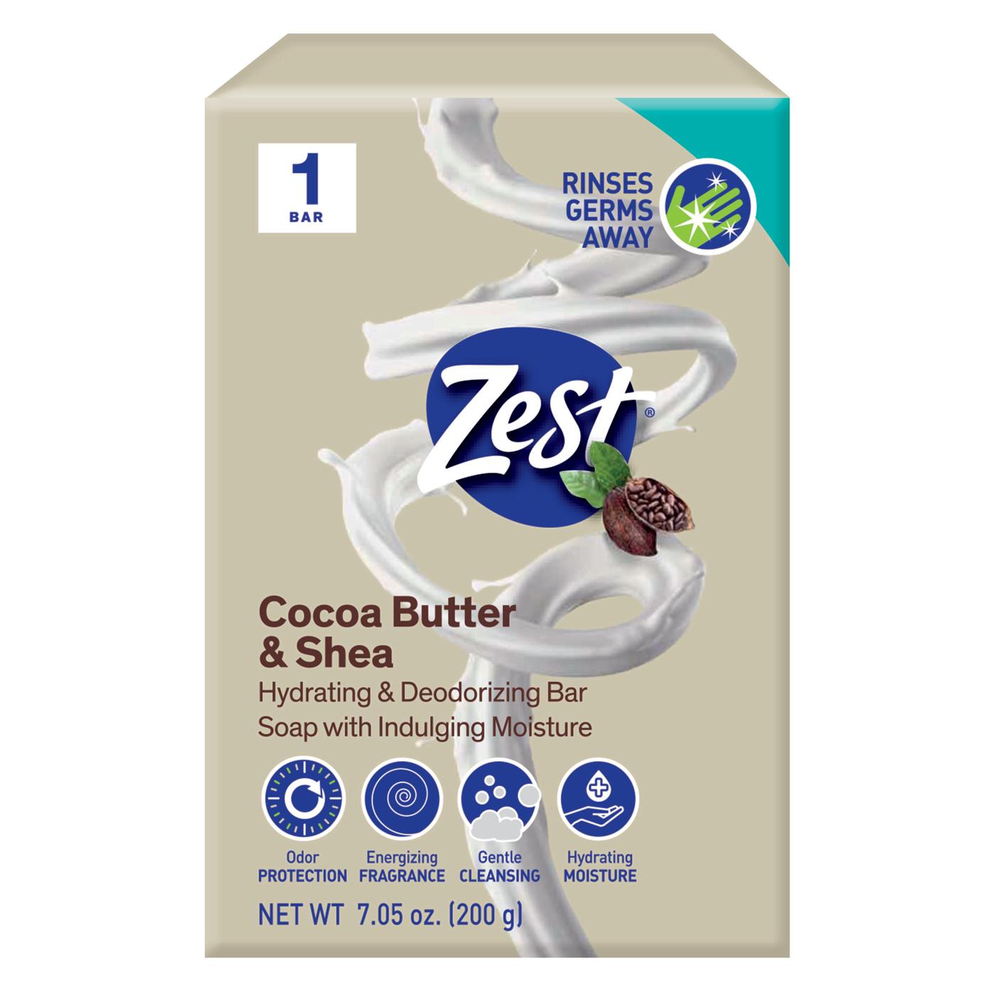 Zest Bar Soap - Cocoa Butter & Shea - Shop Hand & bar soap at H-E-B