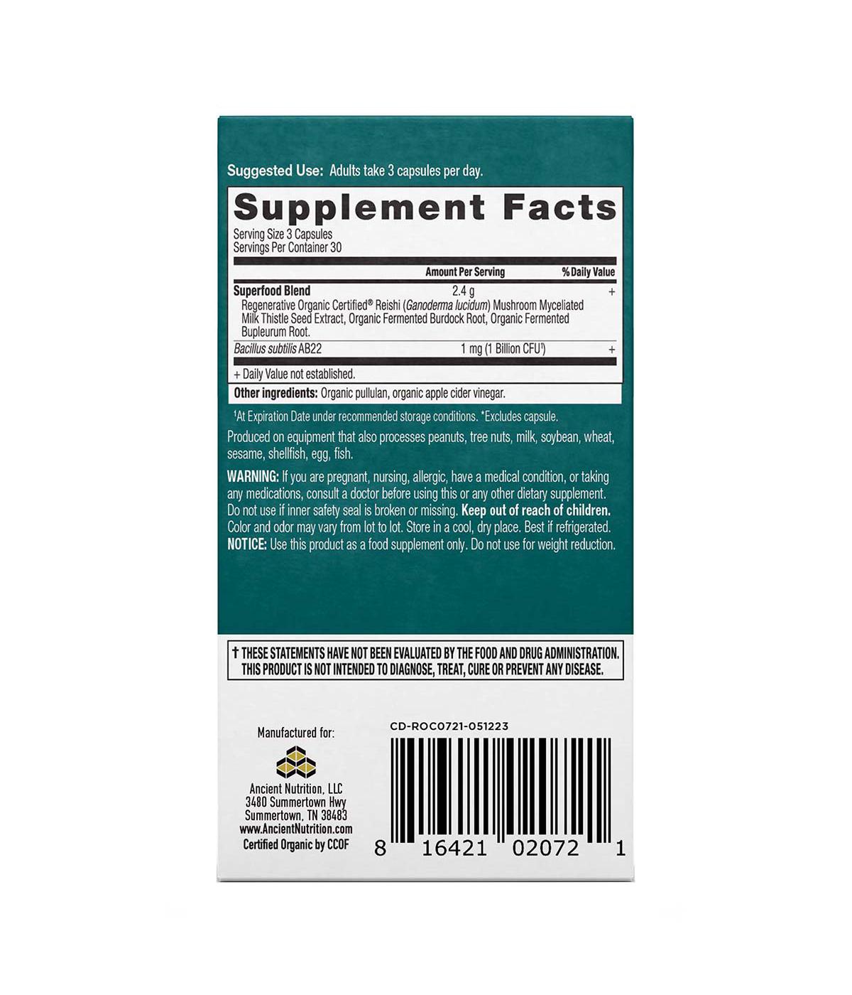 Ancient Nutrition Liver Cleanse Capsules Shop Herbs And Homeopathy At H E B