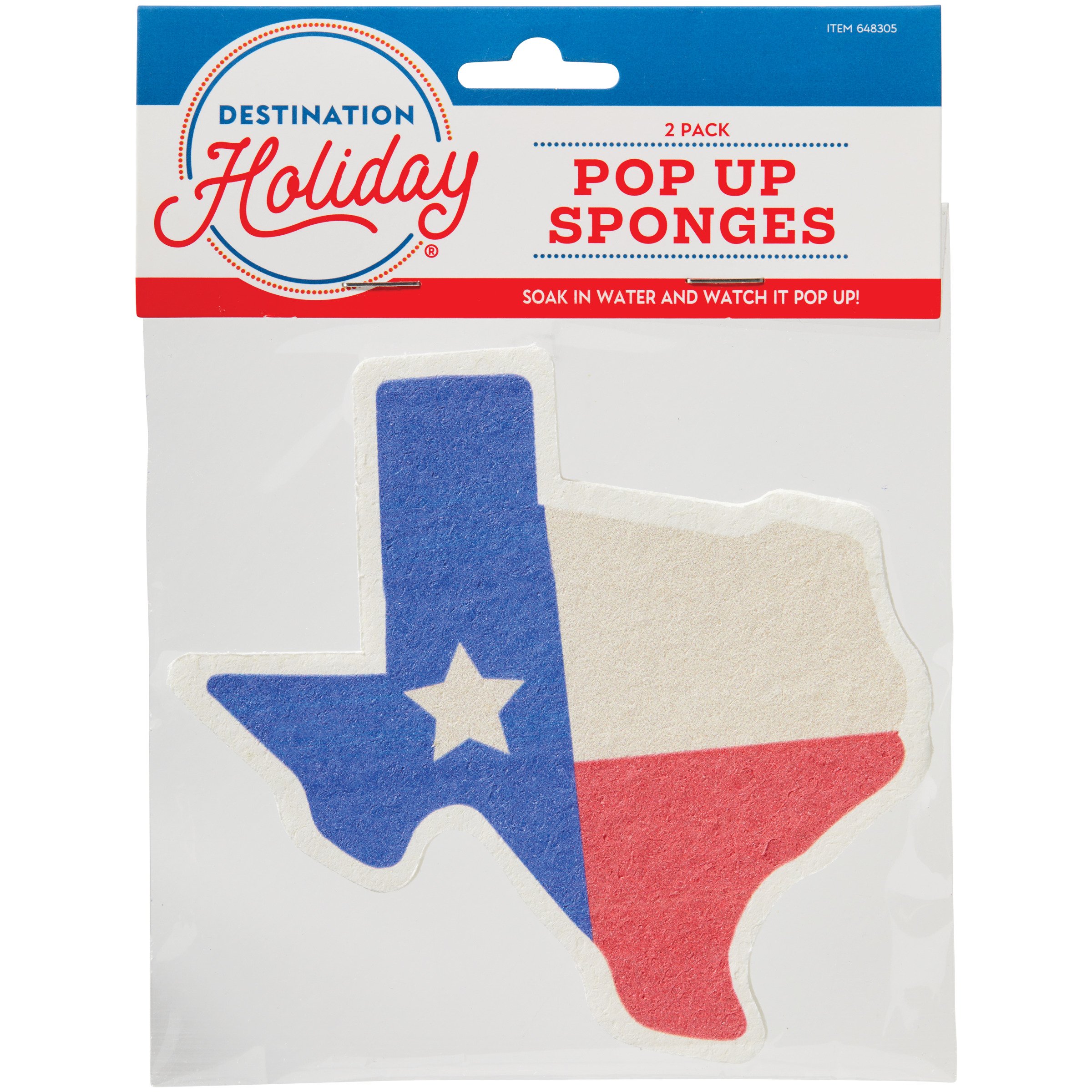 Destination Holiday Texas Flag Pop Up Sponges - Shop Seasonal decor at ...