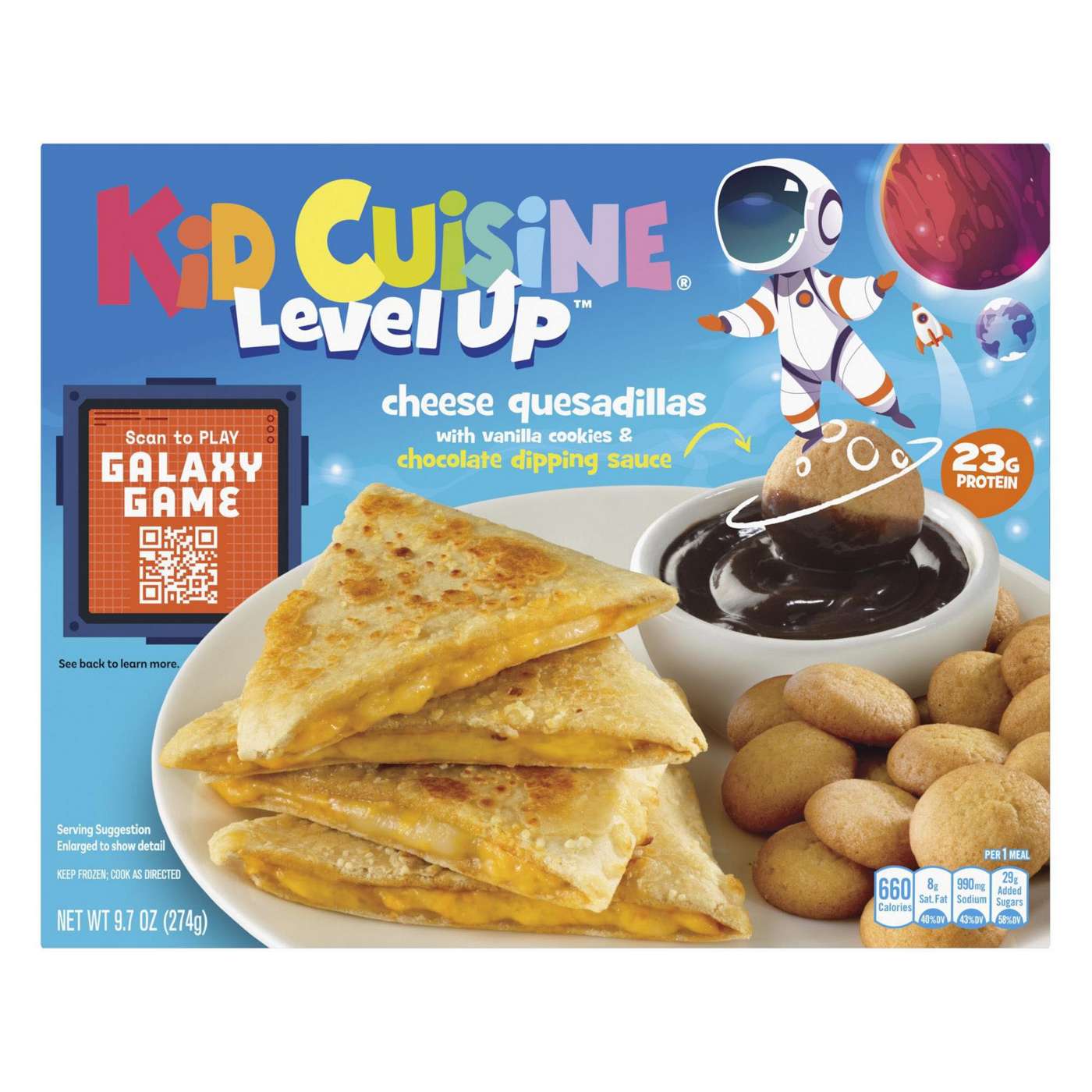 Kid Cuisine Level Up Cheese Quesadillas Frozen Meal - Shop Entrees ...