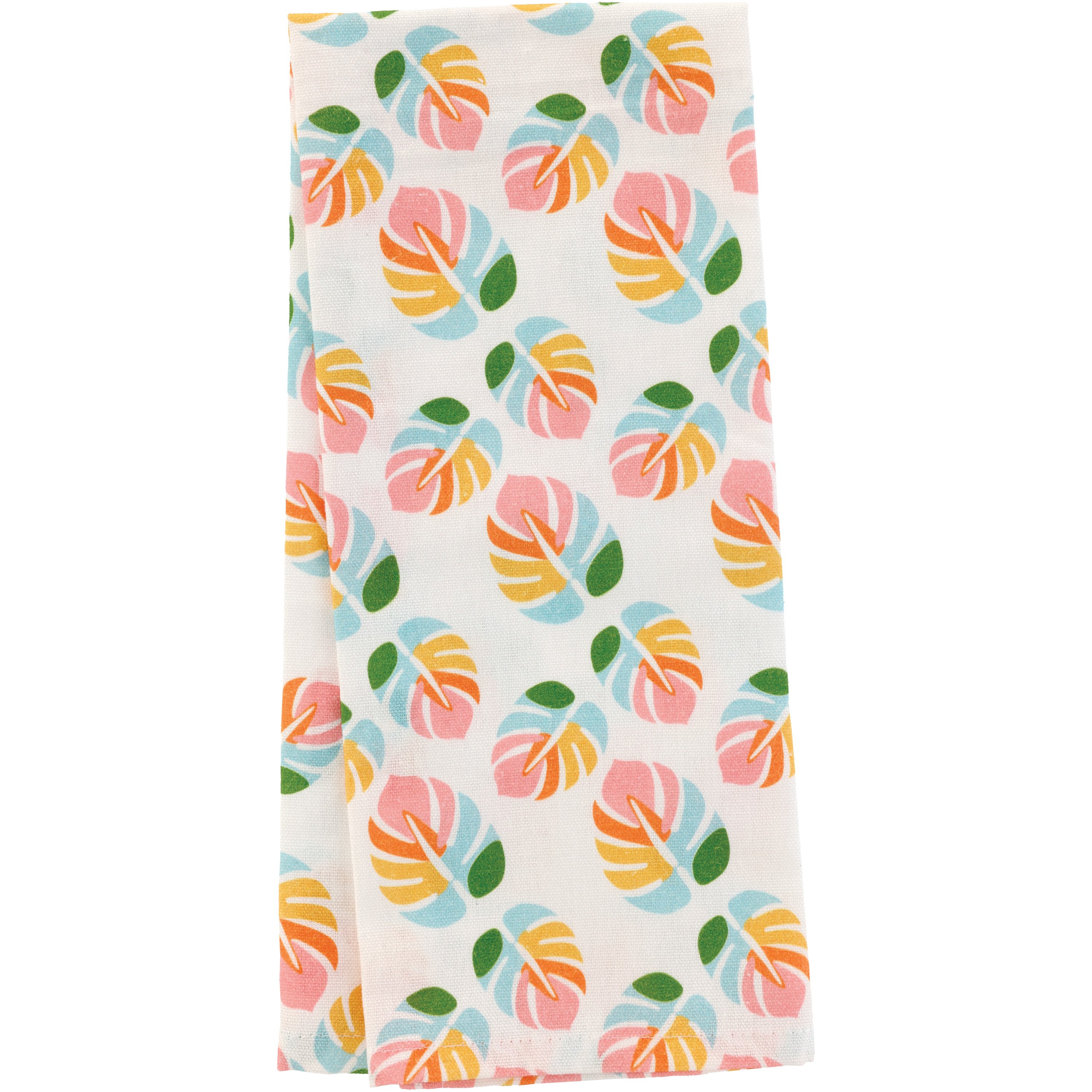 Destination Holiday Multicolor Leaf Kitchen Towel - White - Shop ...