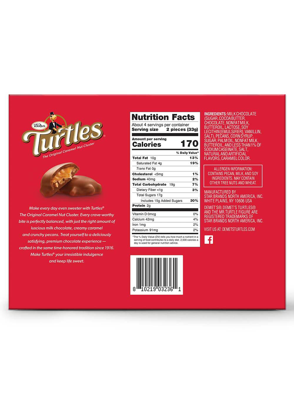 Turtles Original Pecan Valentine's Gift Box, 8 Pc - Shop Candy at H-E-B