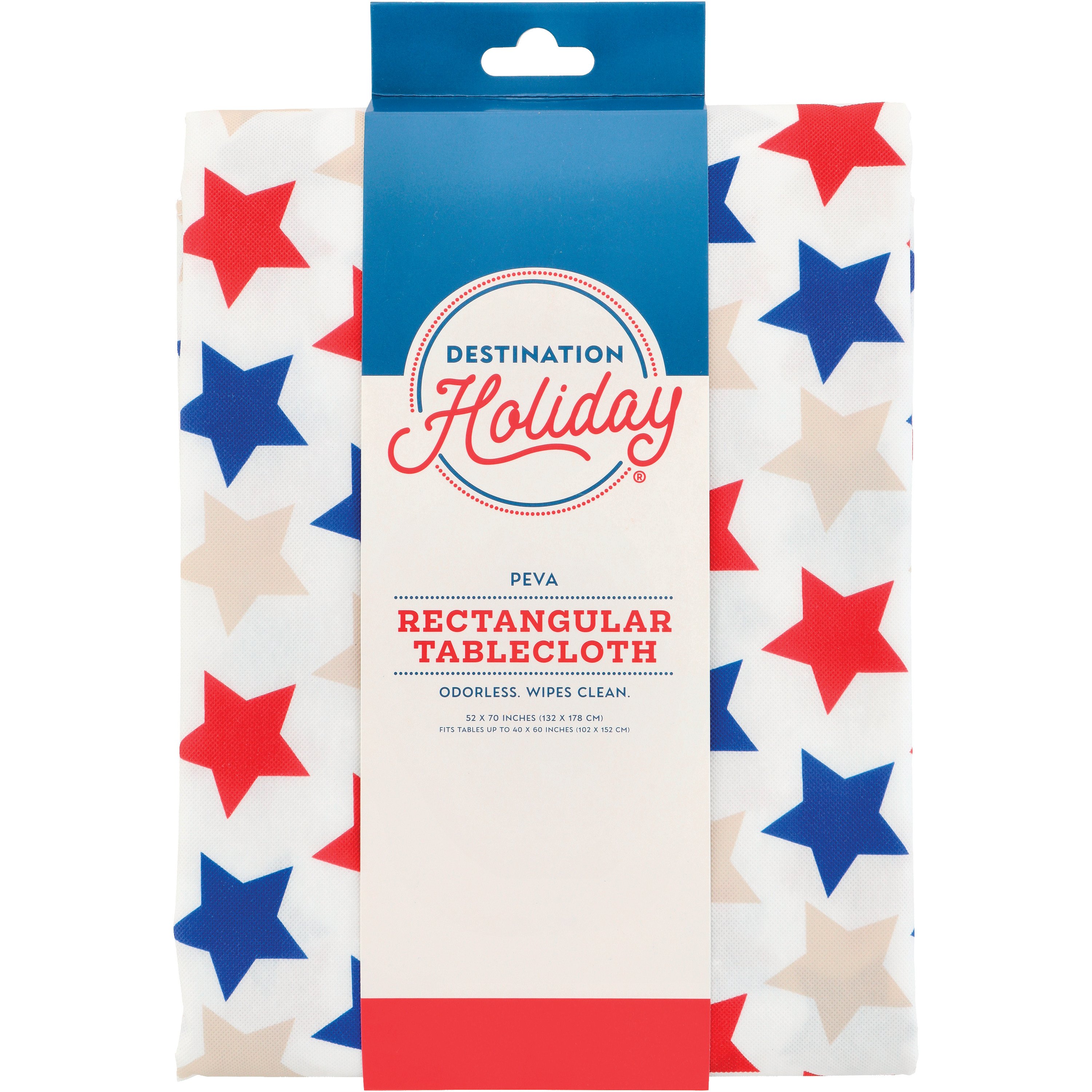 Destination Holiday PEVA All Over Stars Rectangular Tablecloth - Shop ...