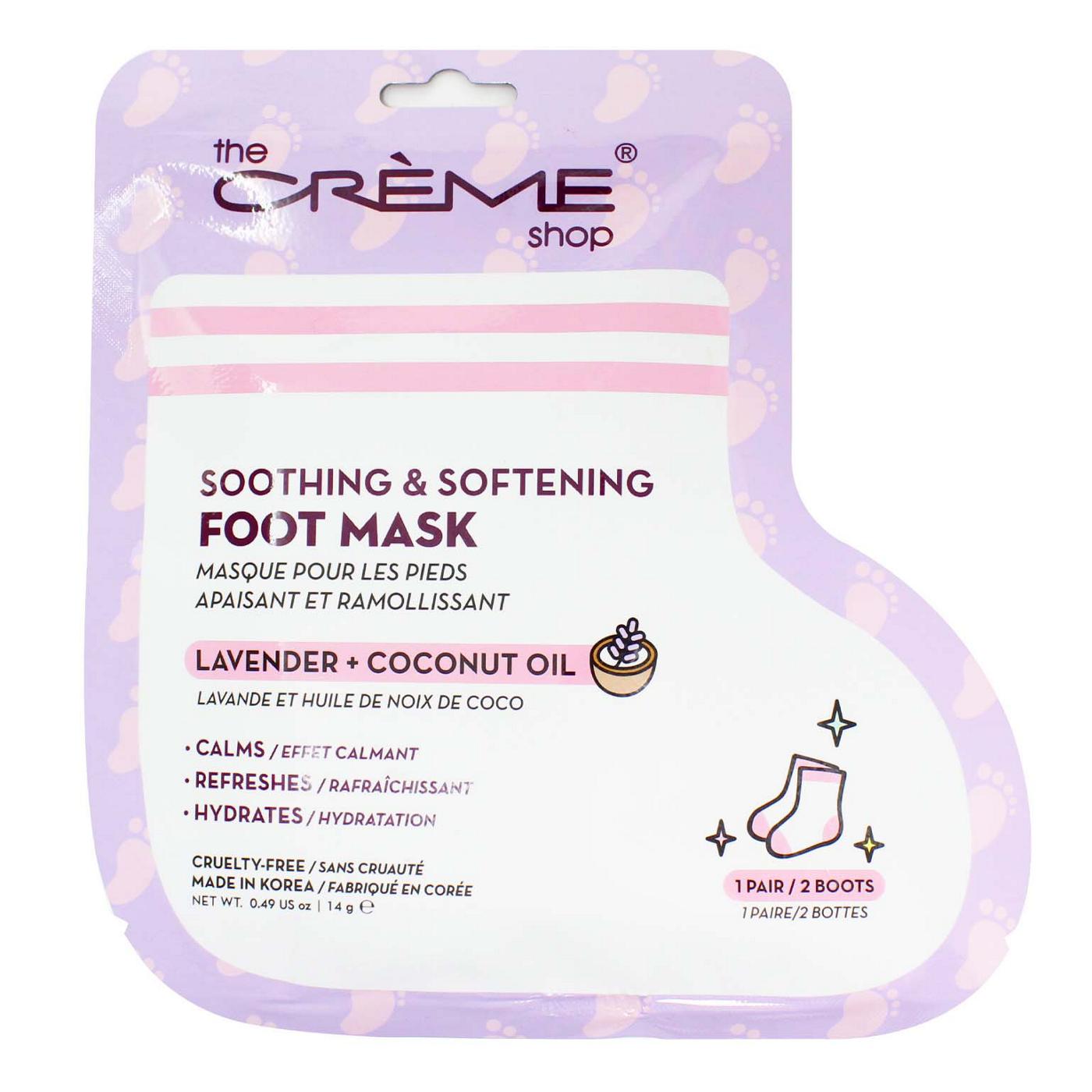 The Crème Shop Soothing & Softening Foot Mask - Lavender + Coconut Oil ...