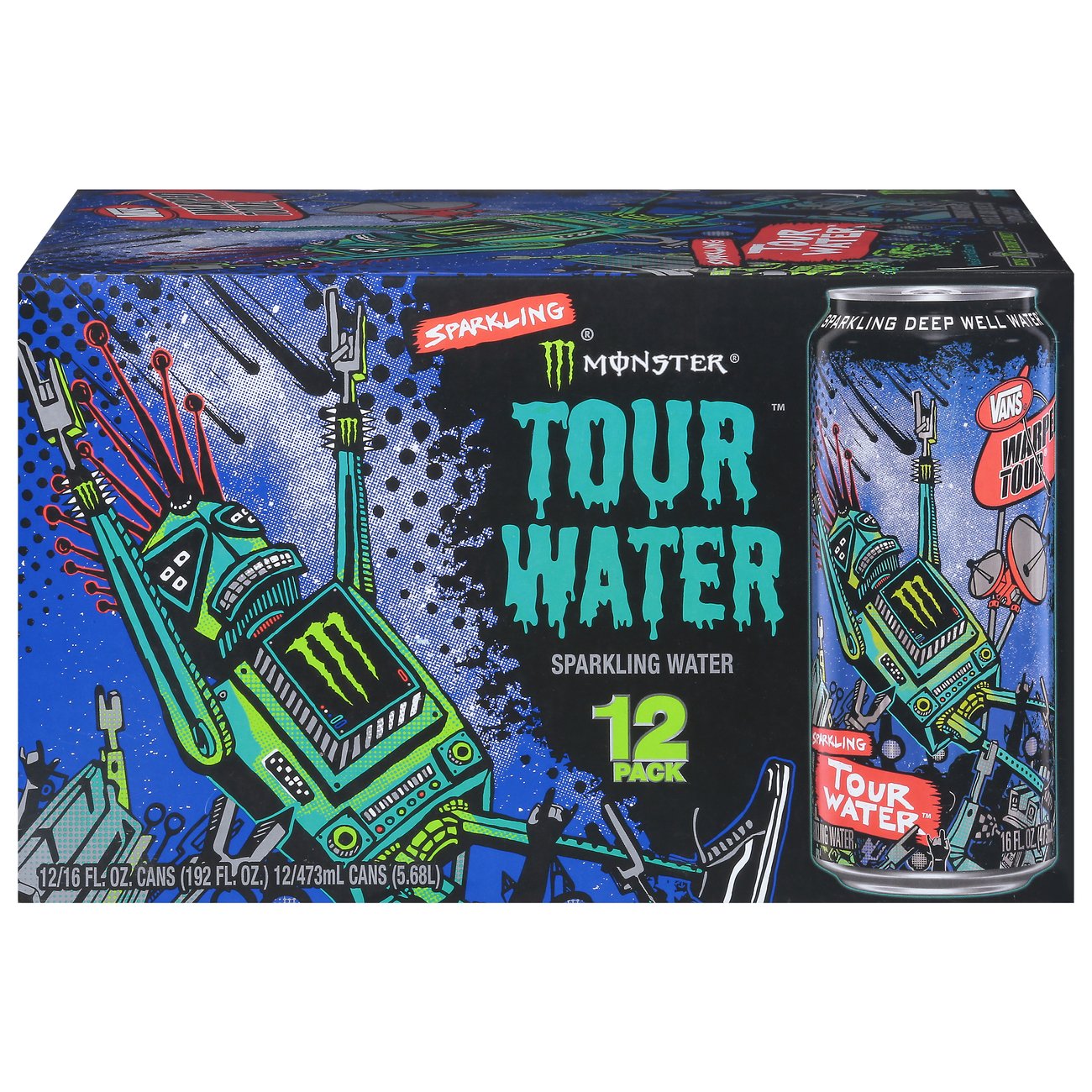 Monster Tour Water Sparkling 12pk - Shop Water at H-E-B