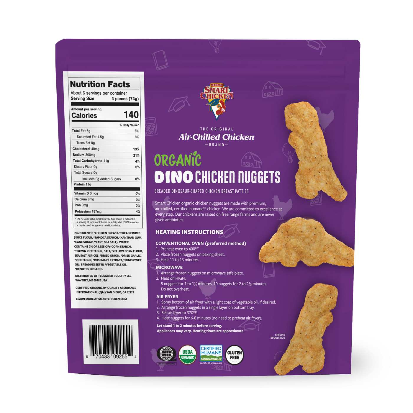 Smart Chicken Frozen Organic Dino Chicken Nuggets Shop Chicken At H E B