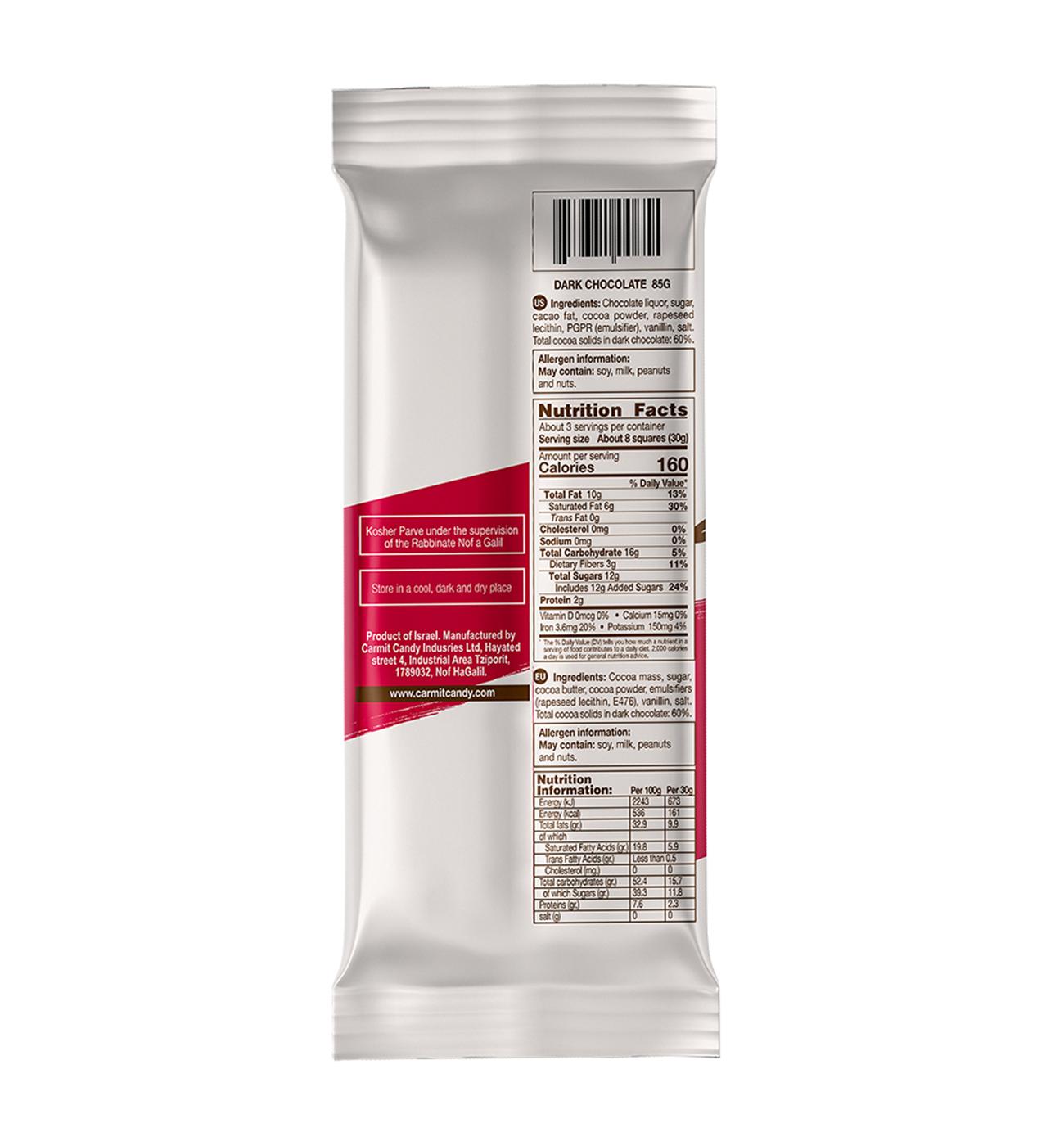 Carmit Kosher Dark Chocolate Candy Bar - Shop Candy at H-E-B