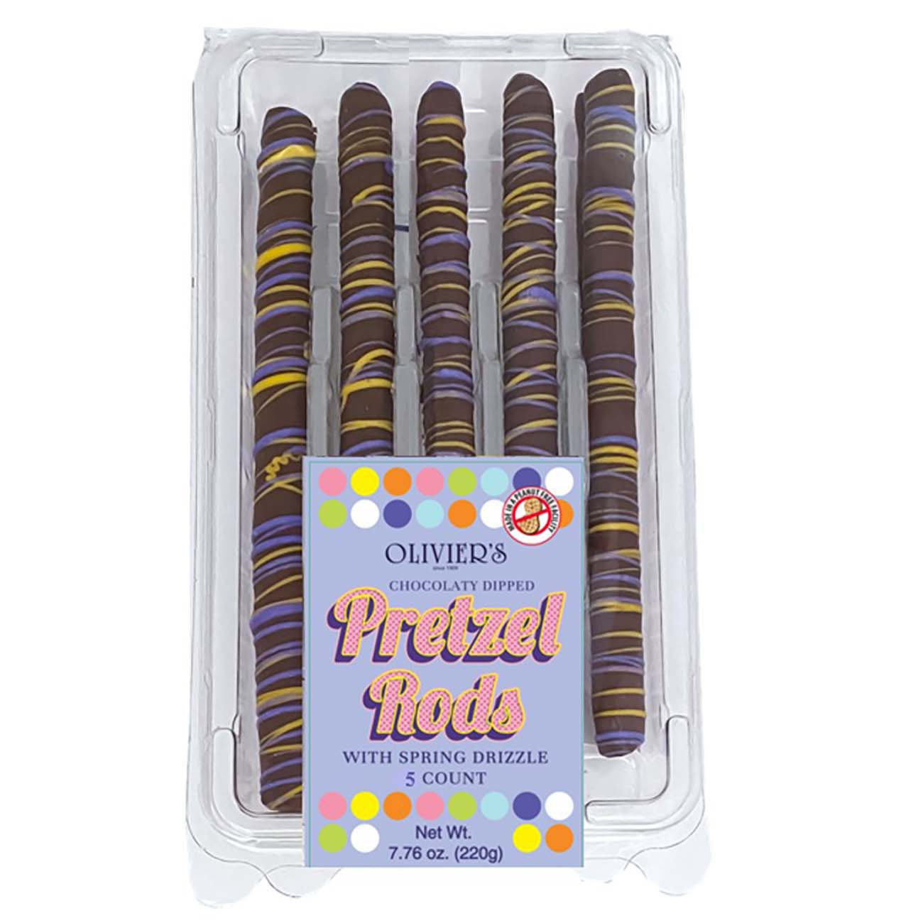 Olivier's Candies Spring Chocolate-Dipped Pretzel Rods - Shop Candy at ...