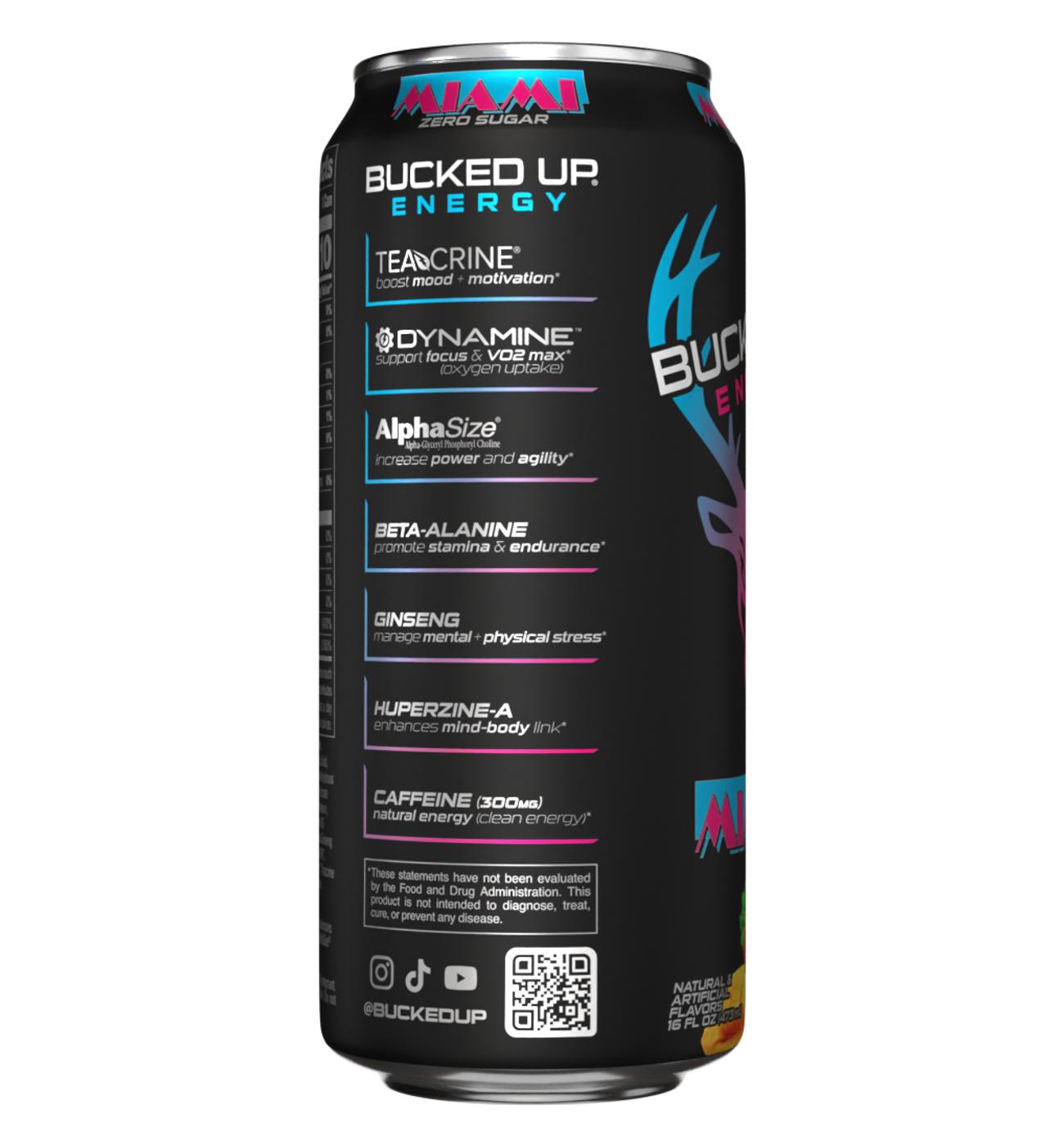 Bucked Up Zero Sugar Energy Drink - Miami - Shop Diet & fitness at H-E-B