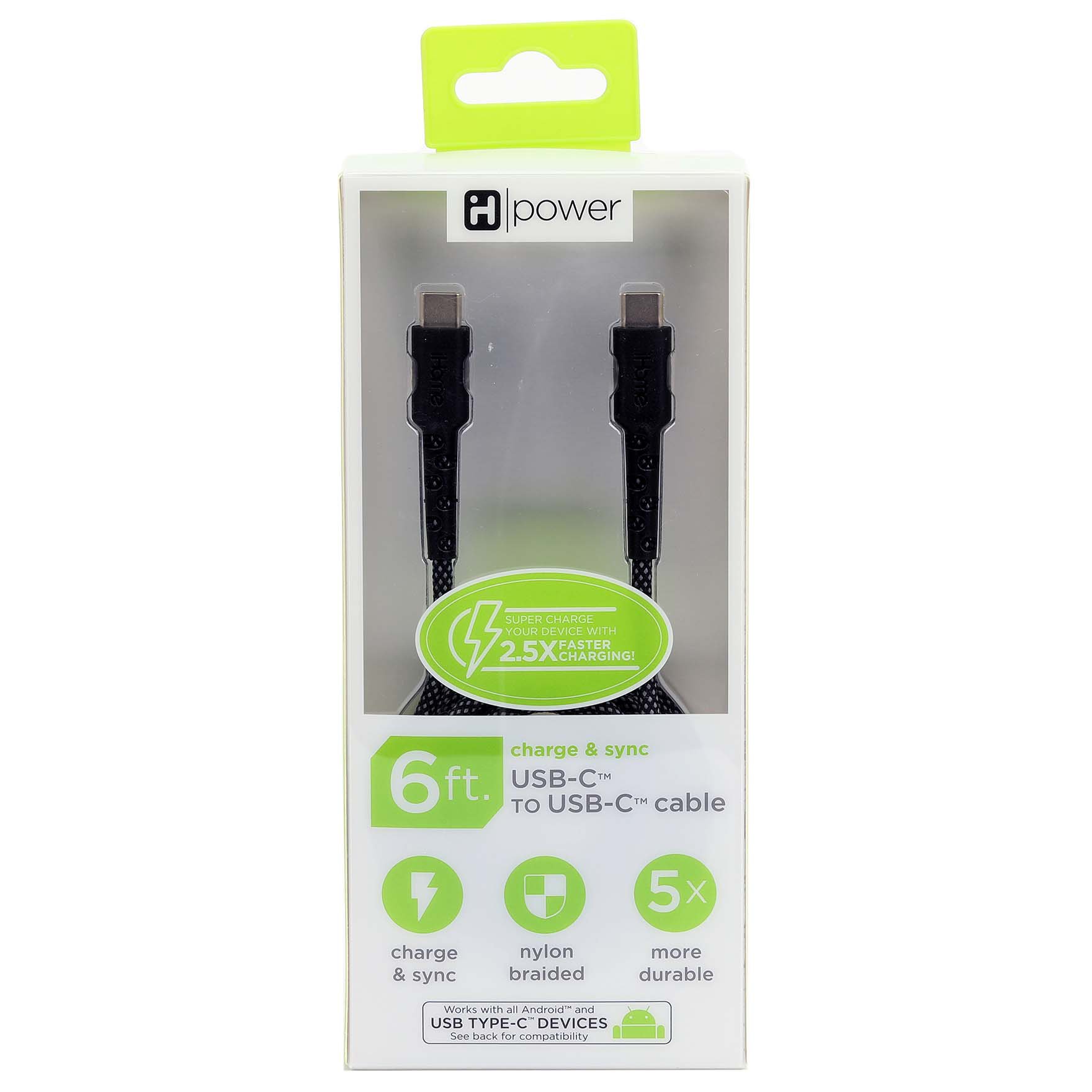 iHome USB-C to USB-C Charging Cable - Black - Shop Connection cables at ...