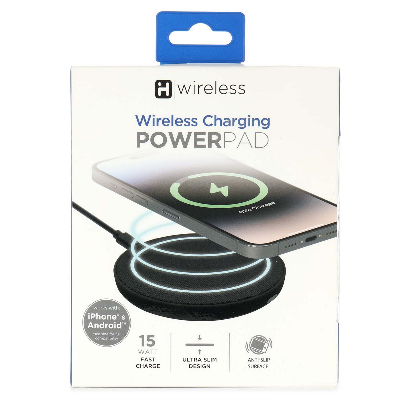 iHome 15-Watt Wireless Charging Power Pad - Black - Shop Phone chargers ...