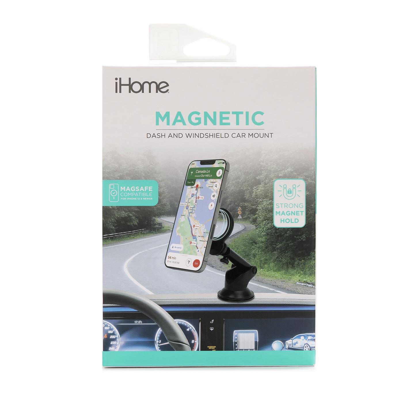 iHome Magnetic Dash Windshield Car Mount Black