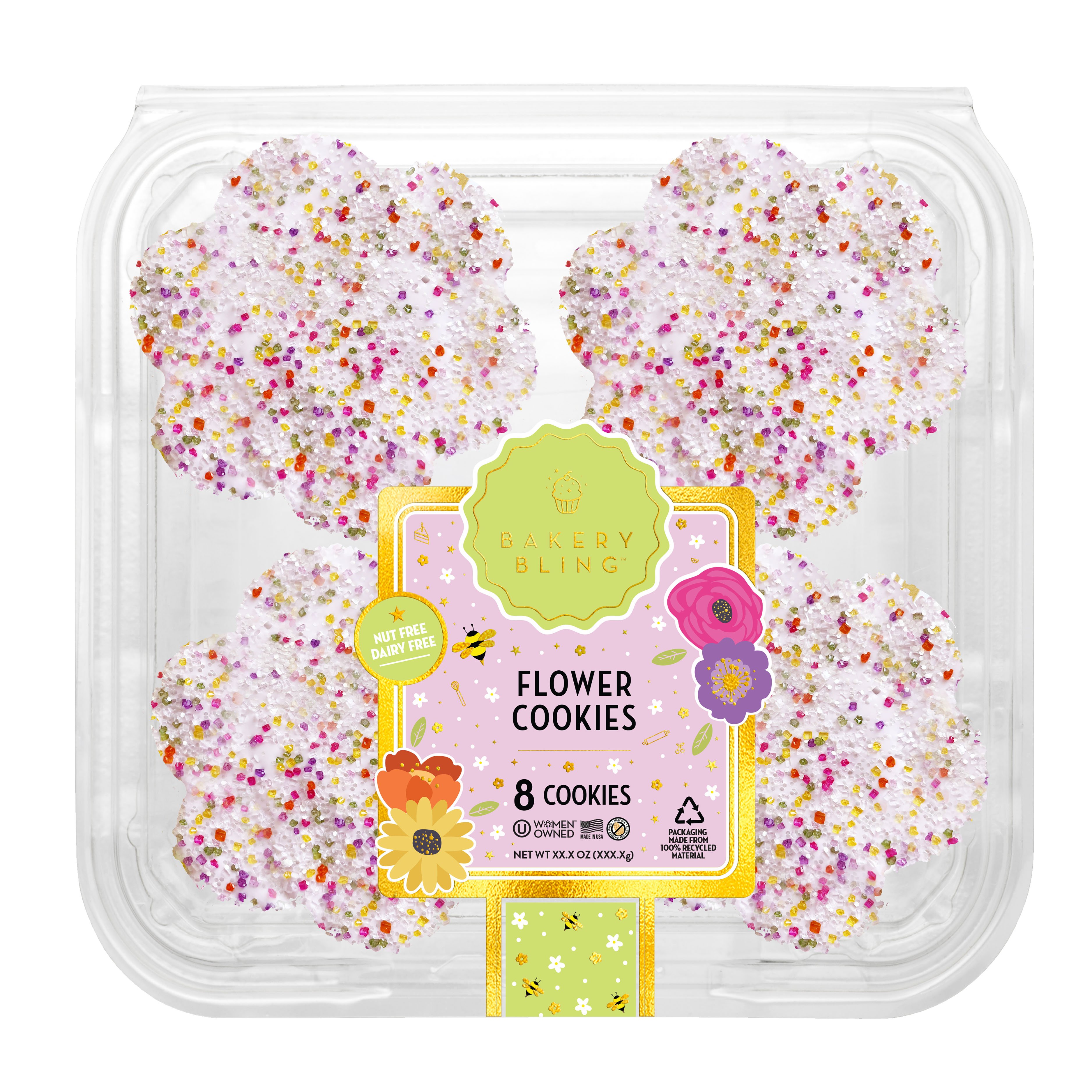 Bakery Bling Easter Flower-Shaped Shortbread Cookies - Shop Cookies at ...