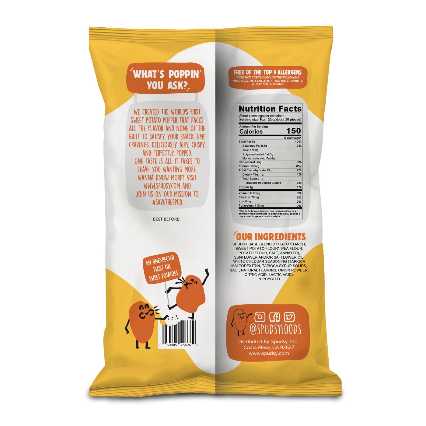 Spudsy White Cheddar Sweet Potato Poppers - Shop Chips at H-E-B