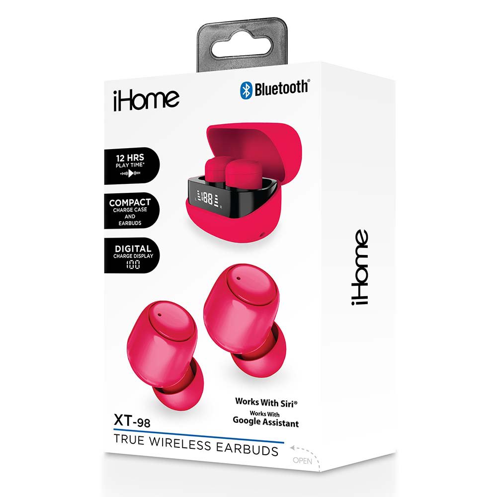 iHome XT-98 True Wireless Earbuds - Pink - Shop Headphones at H-E-B