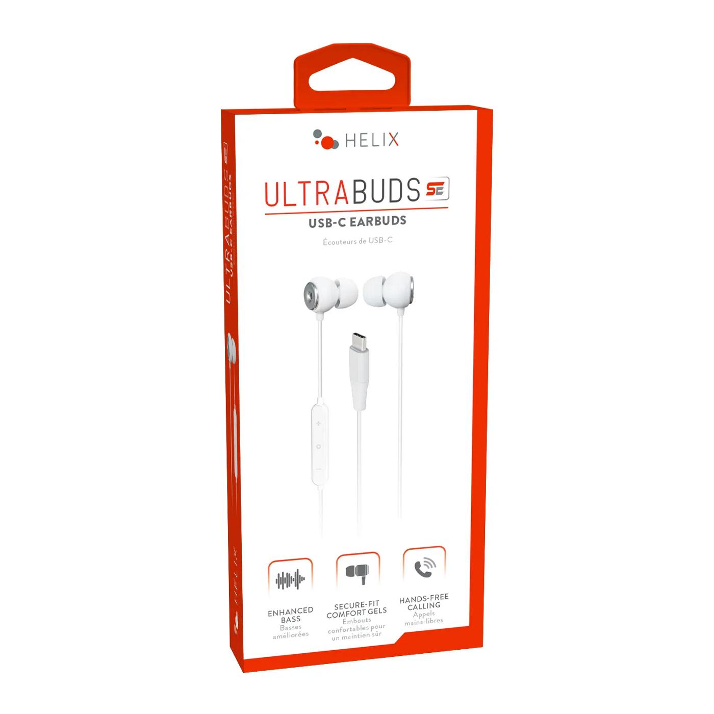 Helix Ultra USB-C Earbuds - White - Shop Headphones at H-E-B