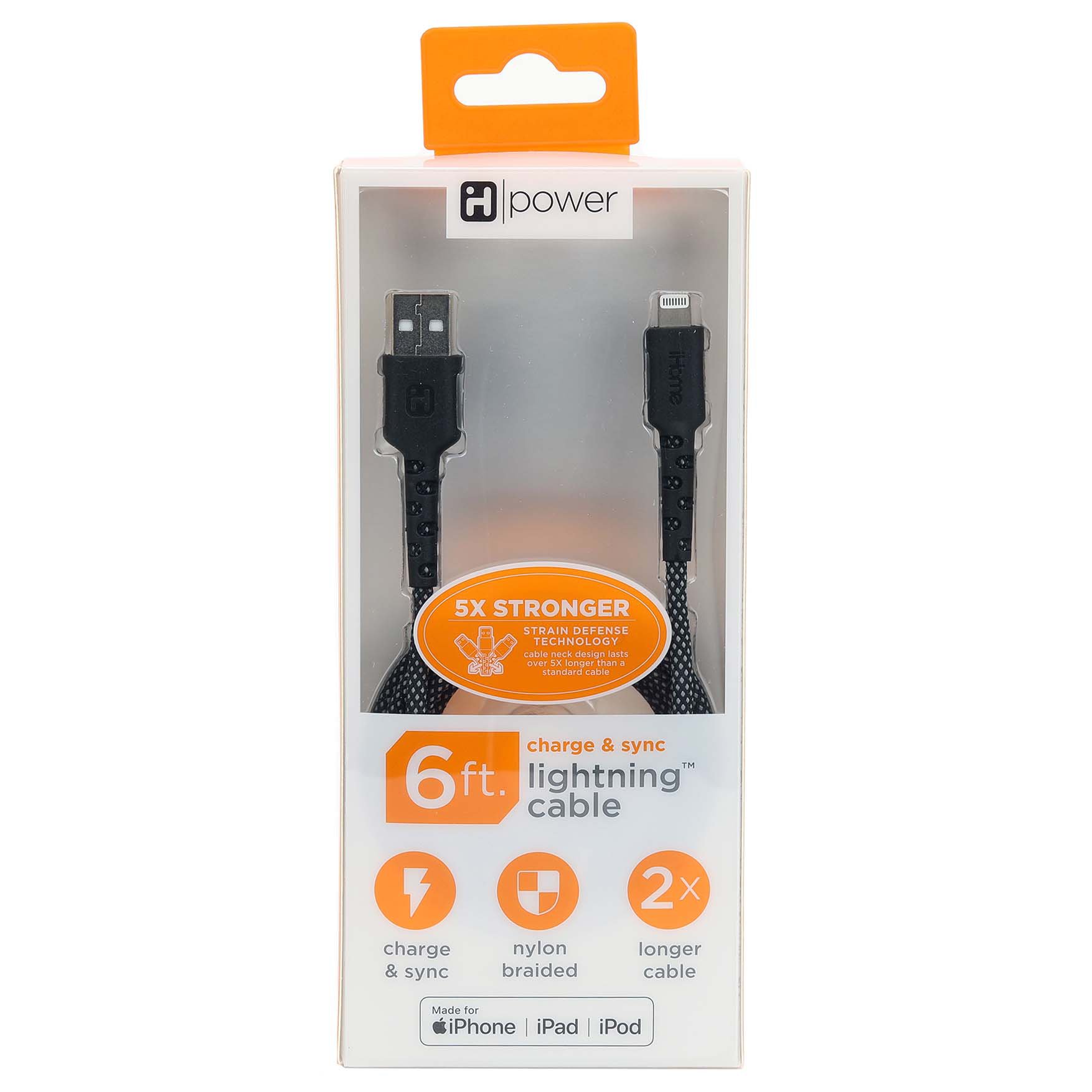 iHome Lighting to USB-A Charging Cable - Black - Shop Phone chargers at ...