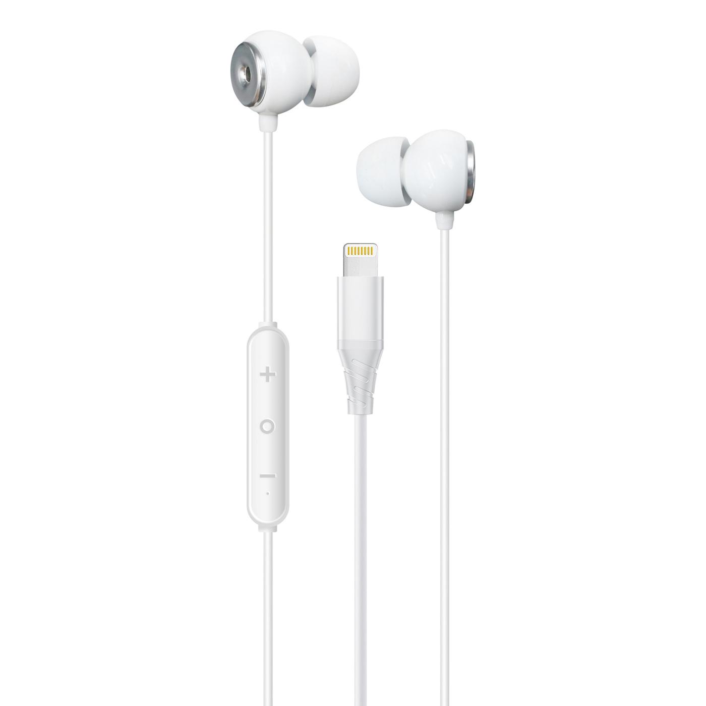 Helix Ultra Lightning Earbuds - White - Shop Headphones at H-E-B