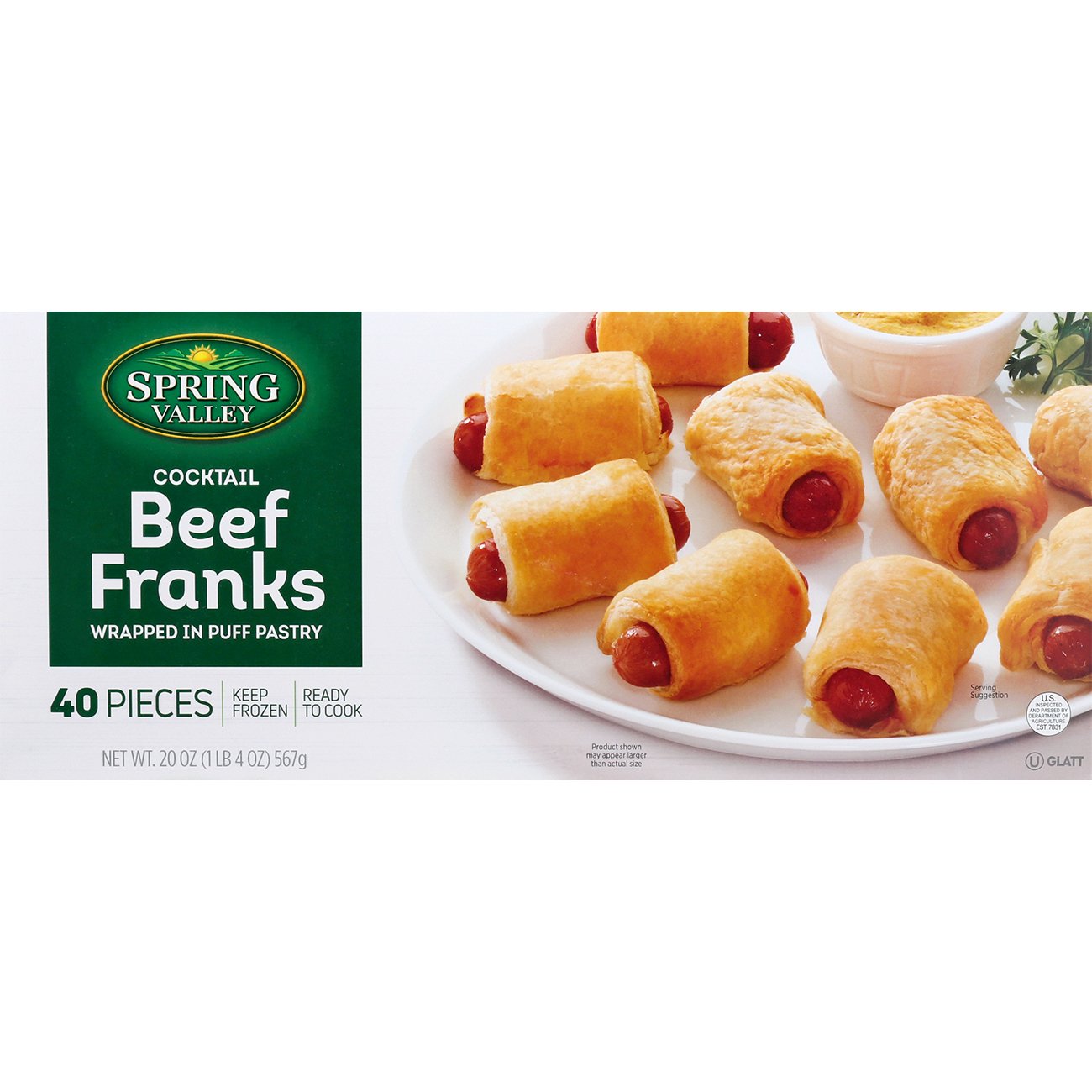 Spring Valley Kosher Puff Pastry Wrapped Cocktail Beef Franks - Shop ...