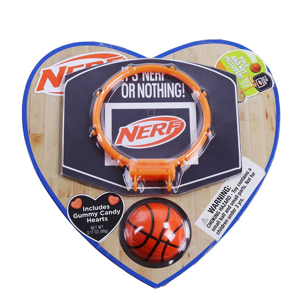 Frankford Nerf Basketball Gummy Candy Hearts Valentine's Gift Box ...