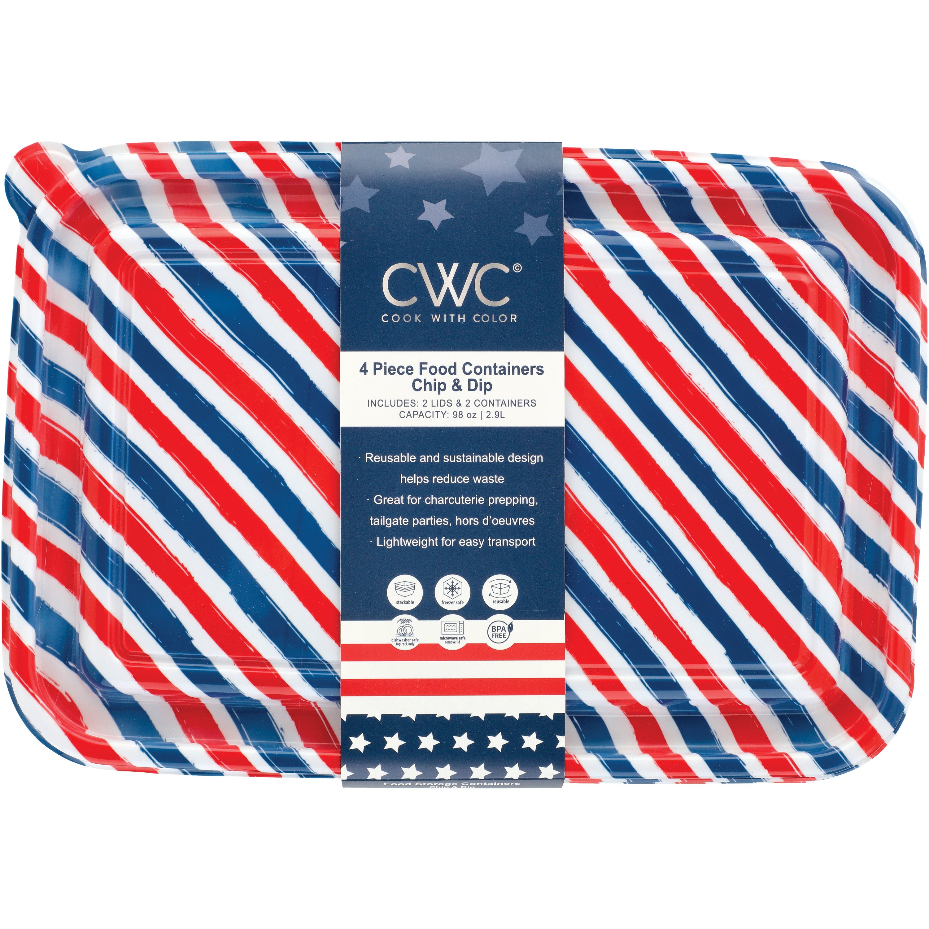 Cook with Color Chip & Dip Food Storage Containers - Shop Food storage ...