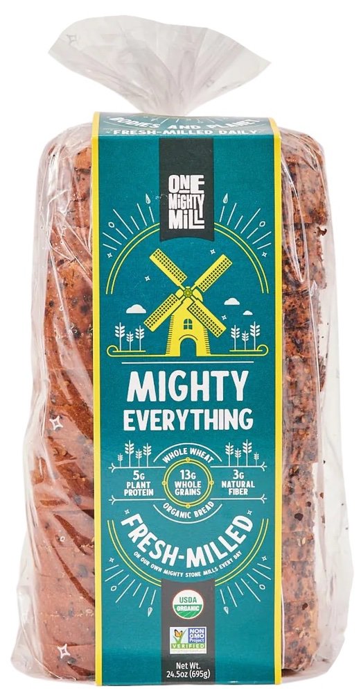 One Mighty Mill Whole Wheat Everything Bread, 24.5 oz | Central Market ...