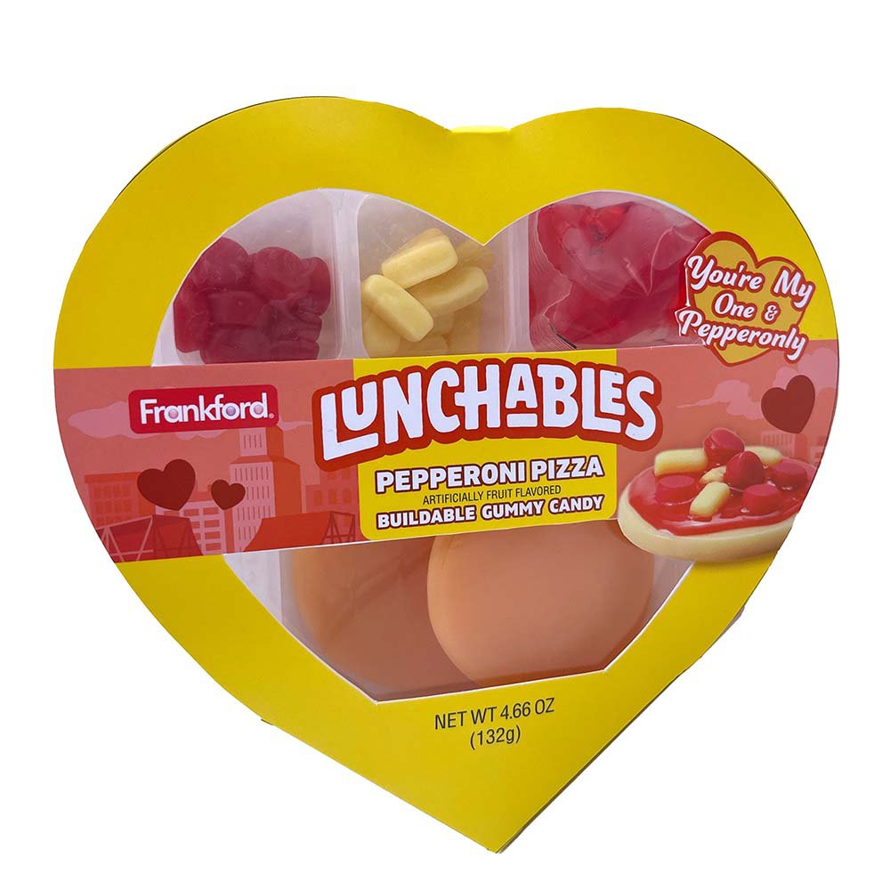 Frankford Kraft Lunchables Pizza Gummy Candy Valentine's Heart Gift Box ...