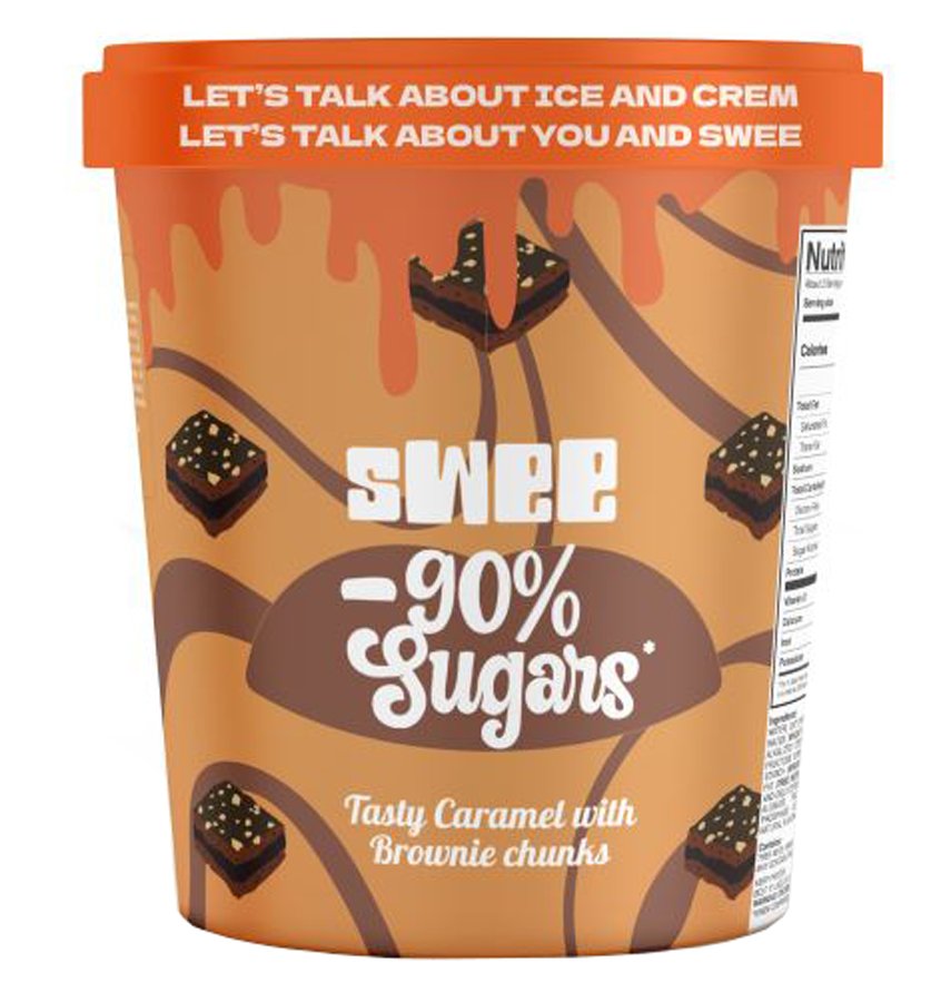 Swee Caramel with Brownie Chunks Dairy-Free Ice Cream, 15.2 oz ...